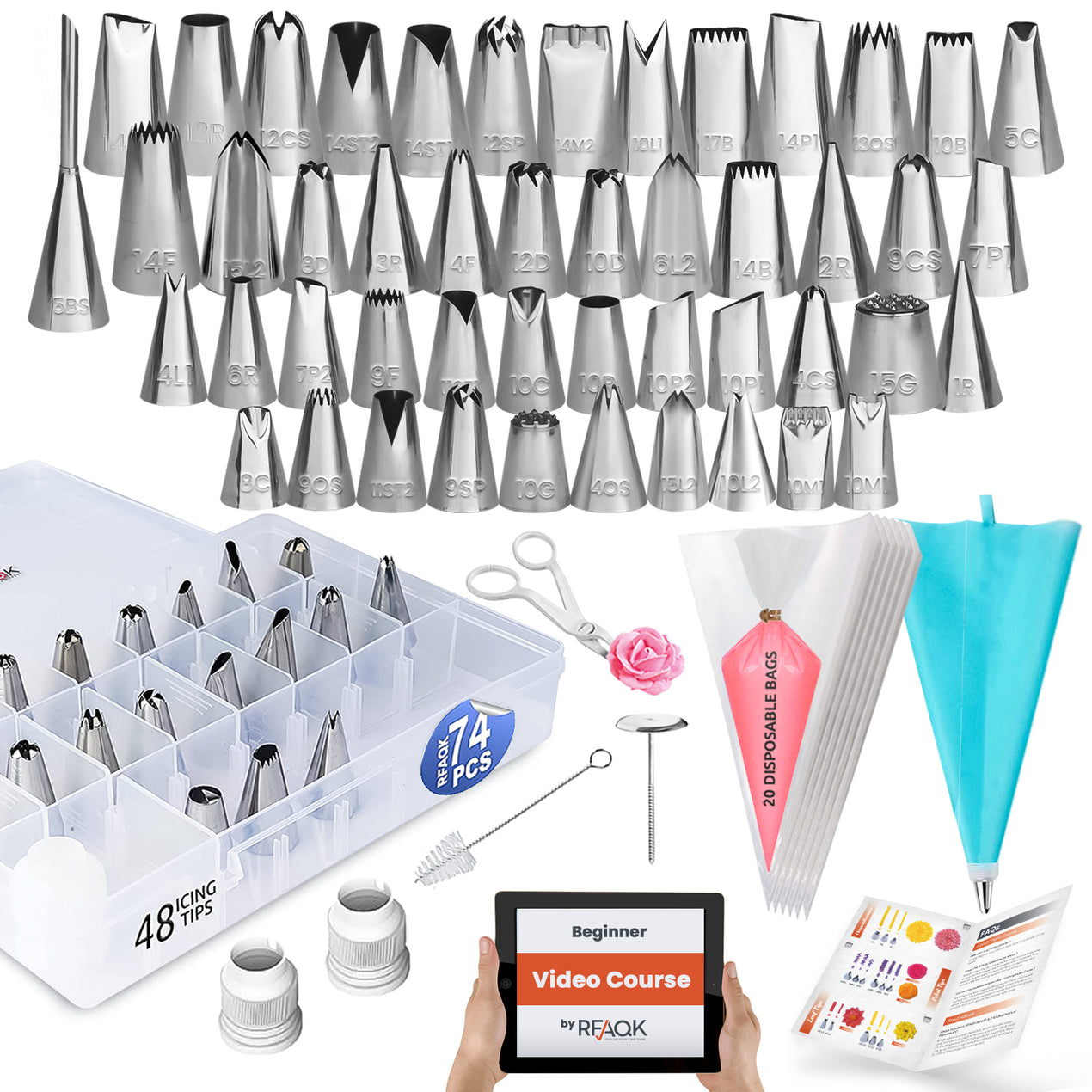 Buy Icing tips & Icing bags in Various Size - RFAQK